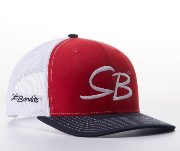 SaltBandits™ Trucker Hat Red, White and Blue – Salt Bandits™